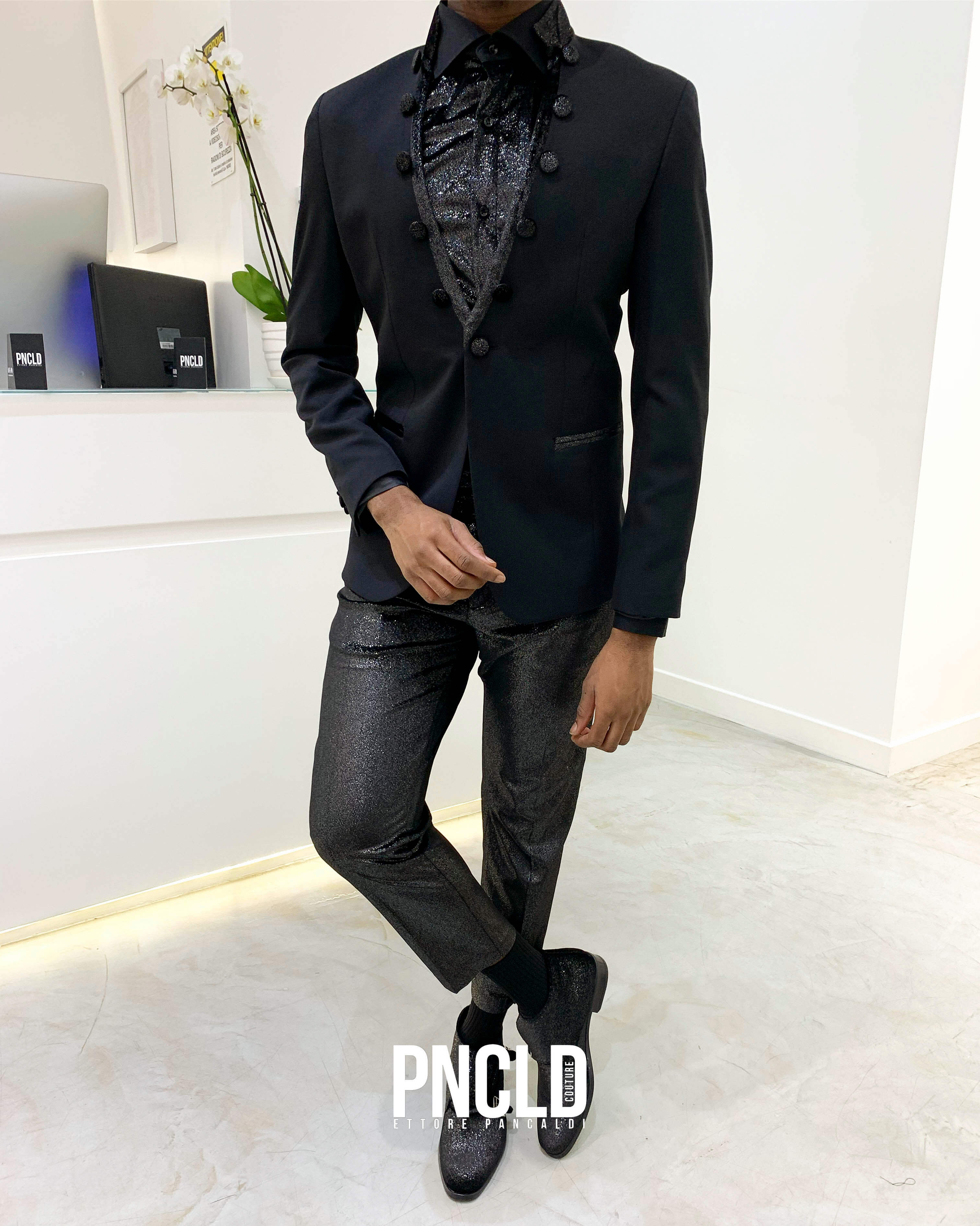 QUEEN Jacket - Black/Silver Satin – PNCLD